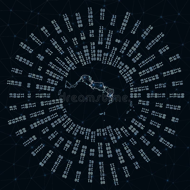 Turks and Caicos Islands Digital Map. Stock Illustration - Illustration ...