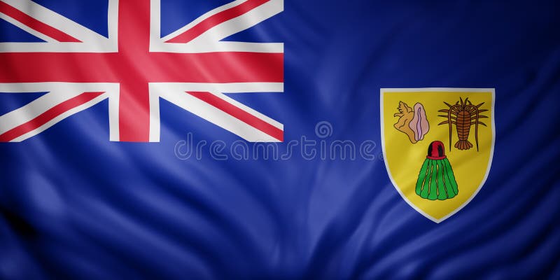 Turks and Caicos Islands Flag Waving Stock Illustration - Illustration ...
