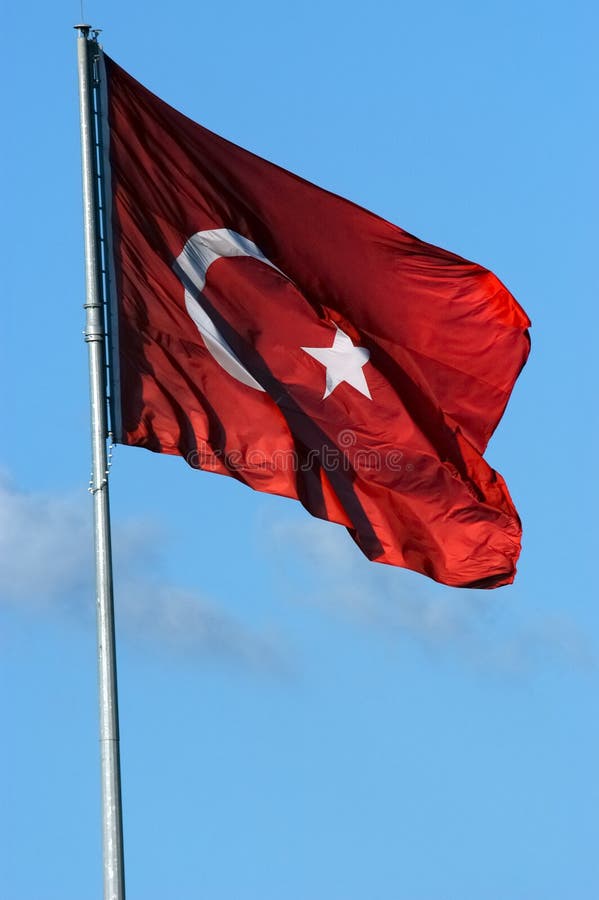 Turkse rode vlag stock afbeelding. Image of vlaggen, naturaliseer - 3302455
