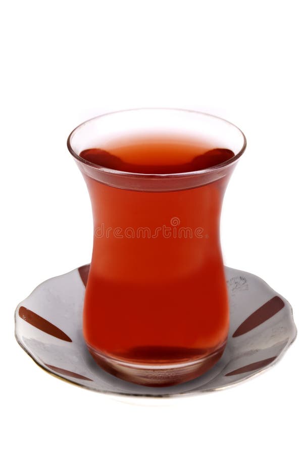 Turkse Thee met Plaat stock foto. Image of drank, rood - 12625572