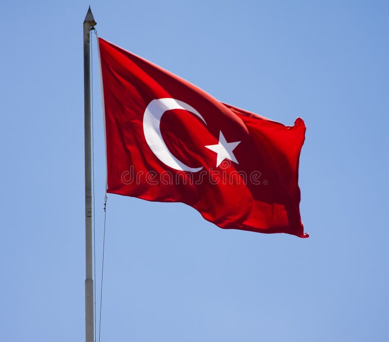 Turkse Vlag stock afbeelding. Image of turks, genaturaliseerd - 6252333