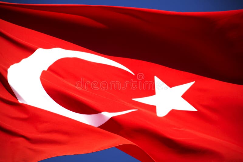Turkse vlag stock foto. Image of horizontaal, rouwster - 86057246