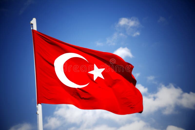 Turkse vlag stock afbeelding. Image of kleuren, genaturaliseerd - 86057221