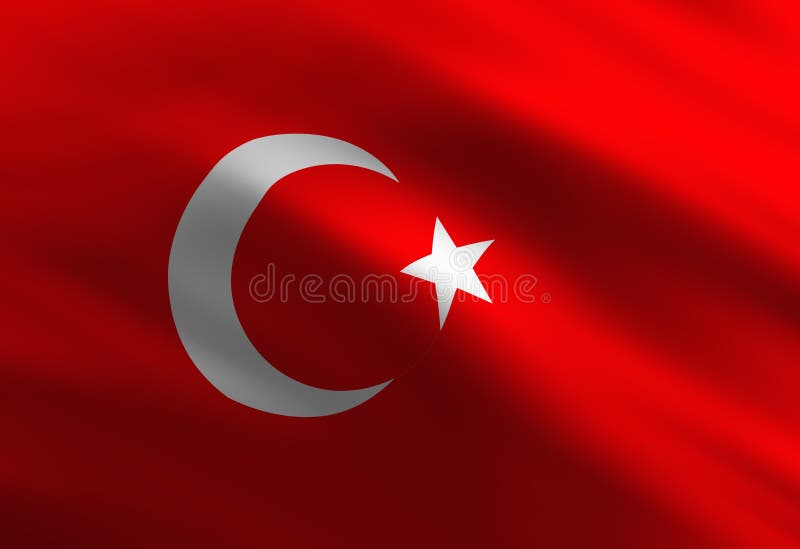 Turkse vlag stock illustratie. Illustration of patriottisch - 7355798
