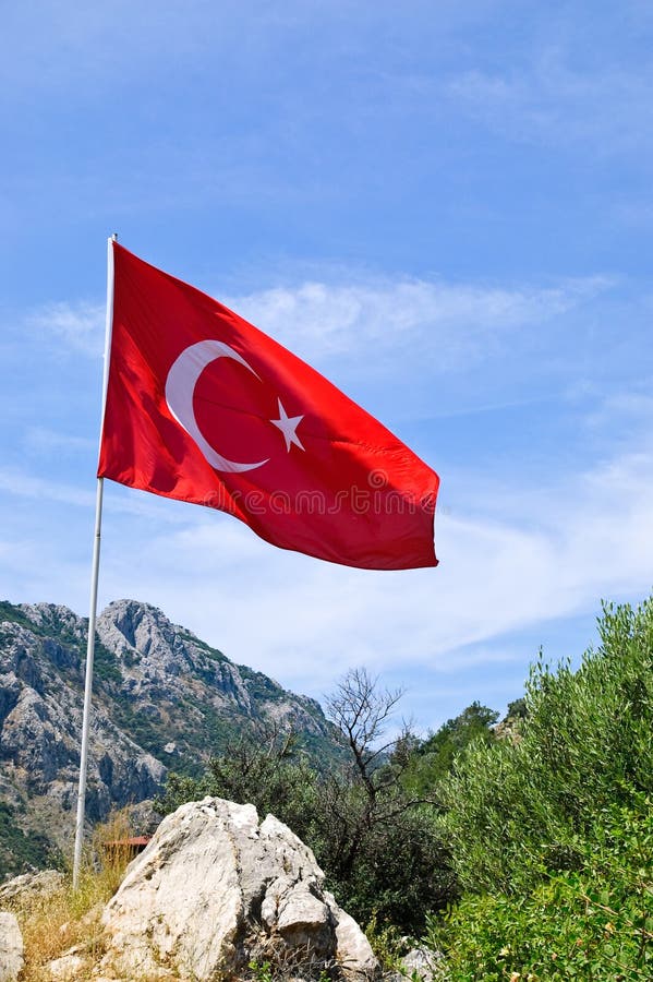 Turkse vlag stock foto. Image of genaturaliseerd, reis - 9897454