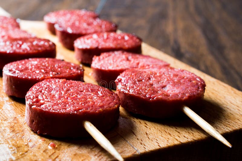 Turkse Worst Sucuk in Pan Voor Ontbijt Stock Afbeelding - Image of ...