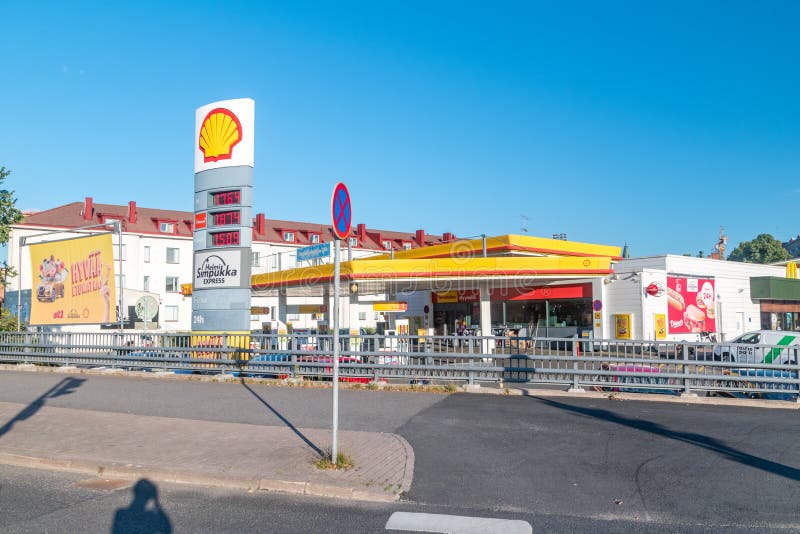 Shell Filling Station in Finland Editorial Photography - Image of ...