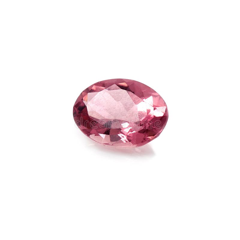Pedra Preciosa Cor-de-rosa Natural Da Turmalina Imagem de Stock ...