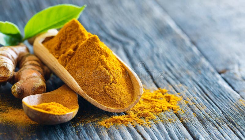 Turmeric, Copyspace on a Side Stock Illustration - Illustration of ...