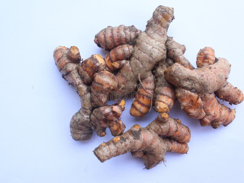 Turmeric Isolated on a White Background Stock Image - Image of root ...