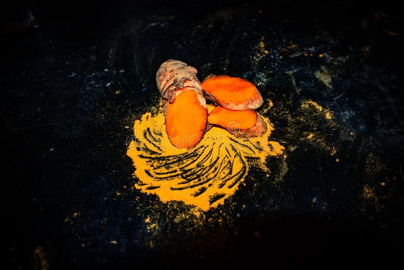 Turmeric Photography. Cooking Spices for Coloring Stock Image - Image ...