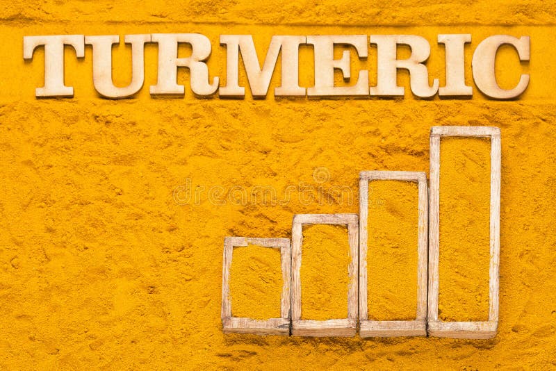 Turmeric Powder - Graph of Sales and Consumption Statistics. Top View ...