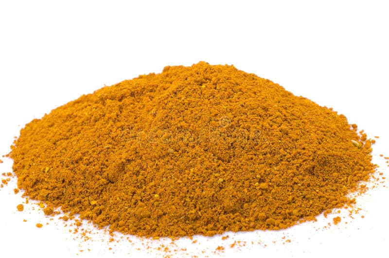 Turmeric Powder Isolated on White Background Stock Photo - Image of ...