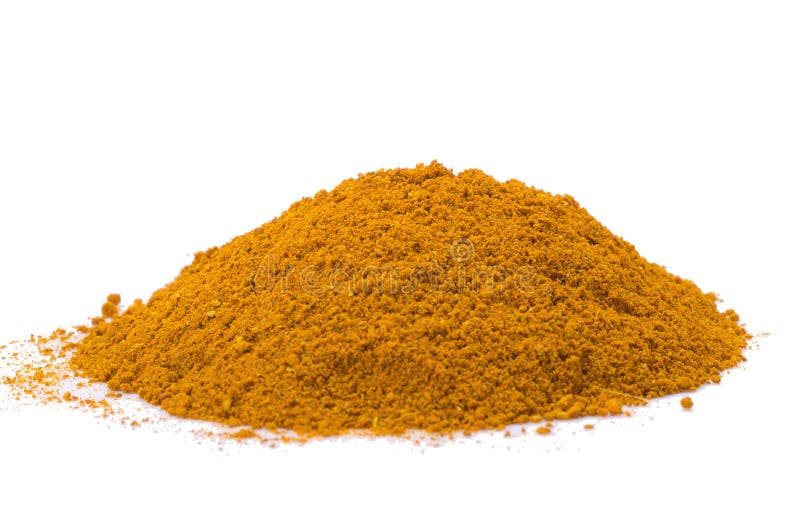 Turmeric Powder Isolated on White Background Stock Photo - Image of ...