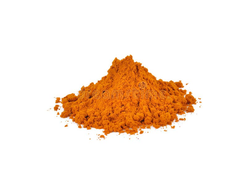 Turmeric Powder on White Background Stock Photo - Image of turmeric ...
