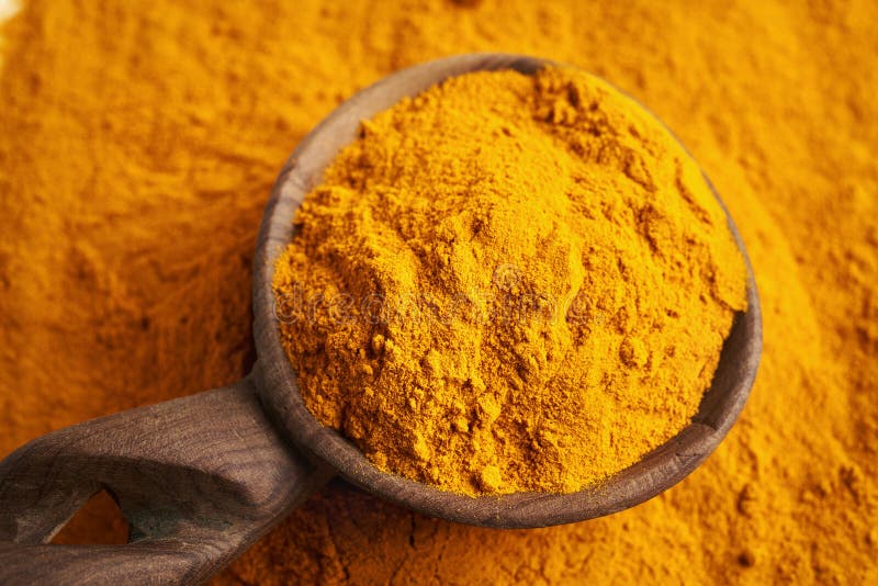 Turmeric Root Powder on a Spoon Stock Photo - Image of health, rhizome ...