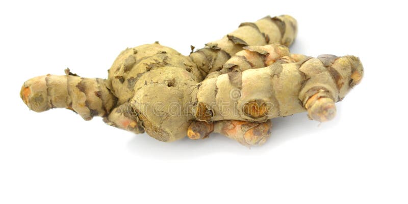 Turmeric Root On White Background, Isdated Stock Image - Image of ...