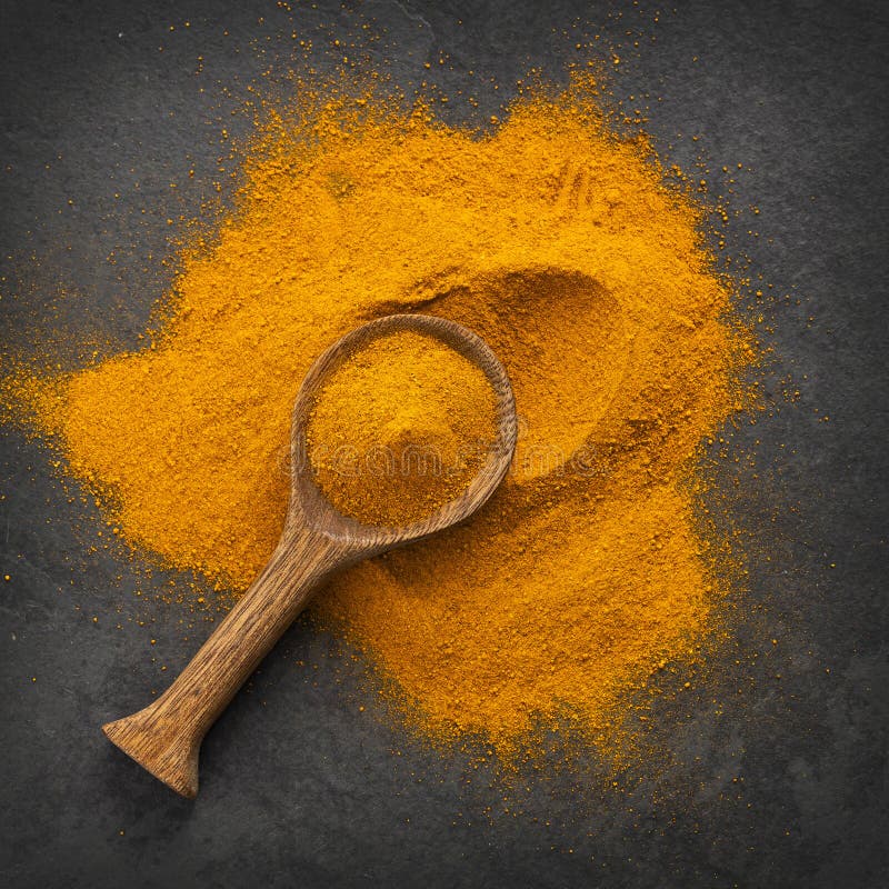 Turmeric is a Very Healthy Species in the Spoon - Curcuma Longa Stock ...
