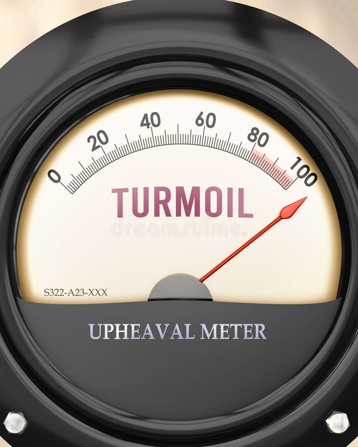 Turmoil and Upheaval Meter that is Hitting a Full Scale, Showing a Very ...
