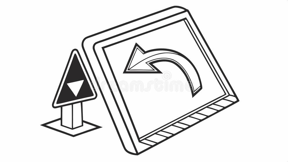 Turn Around Arrow Vector. Direction and Navigation Icon for Map and Guidance Design. Vector ...