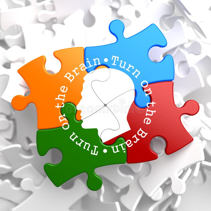 Turn on Your Brain - Typewriter Key. Stock Illustration - Illustration ...