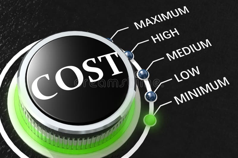 Turn the Cost Knob To Minimum Level Stock Illustration - Illustration ...