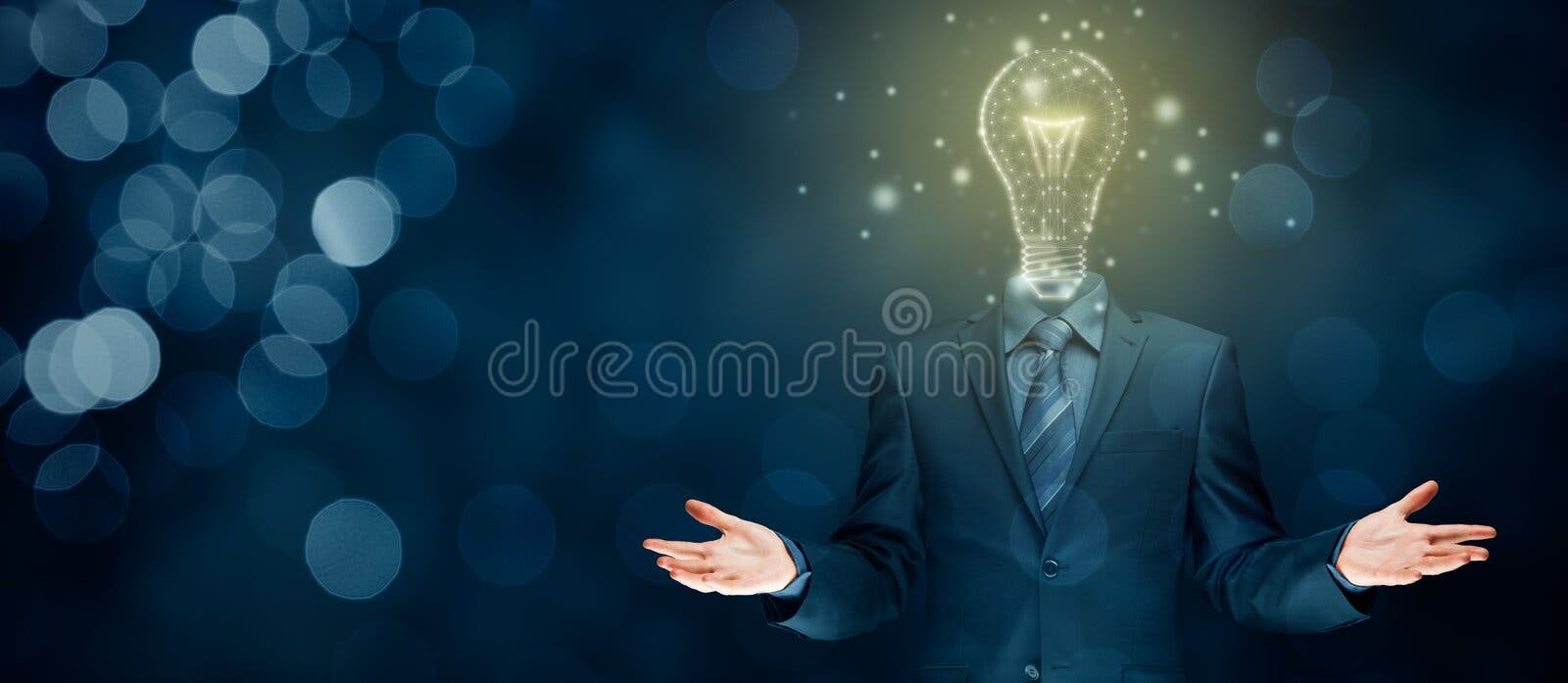 Turn on Creativity, Idea and Intelligence Concepts Stock Photo - Image ...