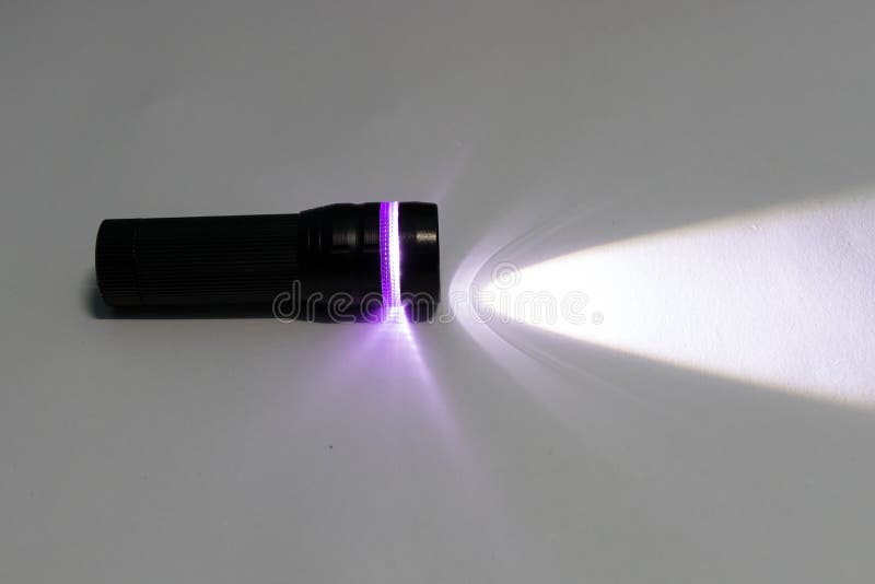 Turn on the flashlight stock photo. Image of hand, isolated - 84848642