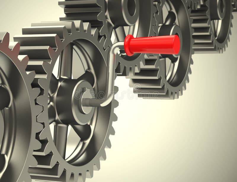 Turn the gear stock illustration. Illustration of gear - 48460950
