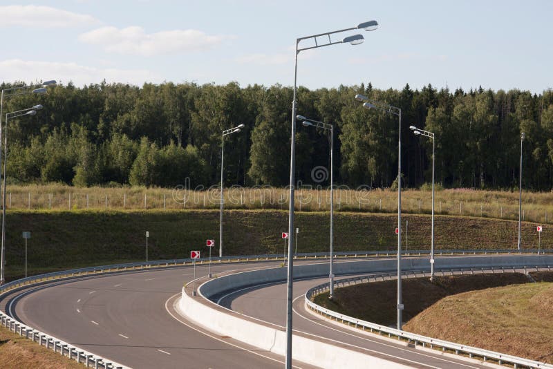 Highway turn stock image. Image of speed, shine, sunshine - 12995605