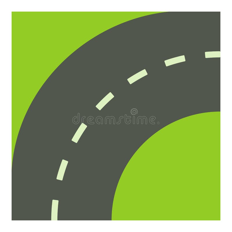 Turn icon, cartoon style stock vector. Illustration of direction - 96336590