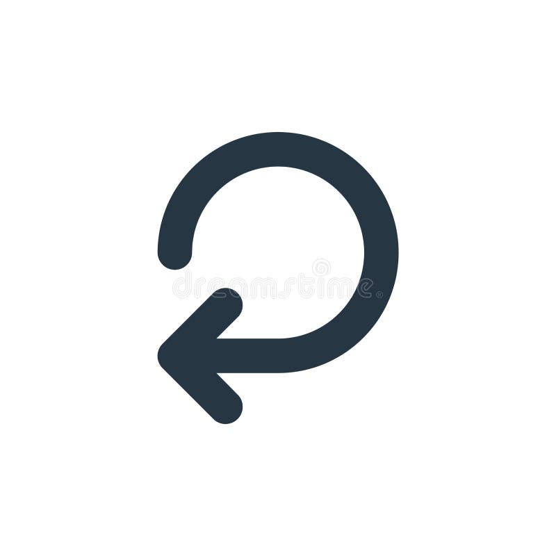 Turn Icon Vector from Arrows Concept. Thin Line Illustration of Turn ...