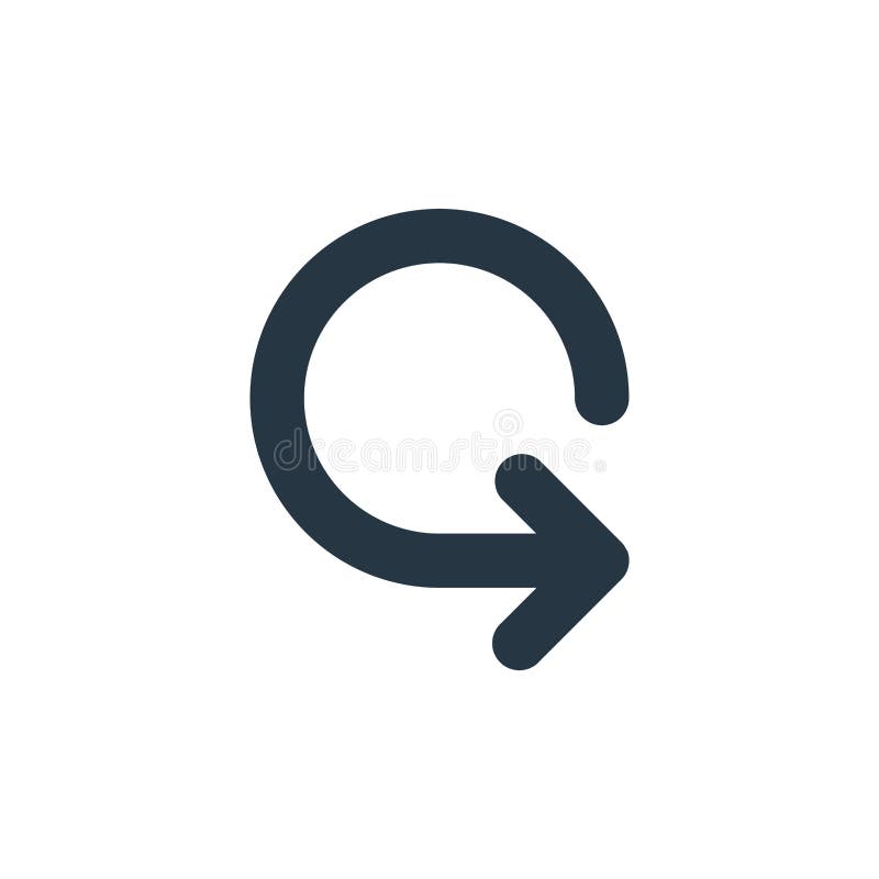 Turn Icon Vector from Arrows Concept. Thin Line Illustration of Turn ...