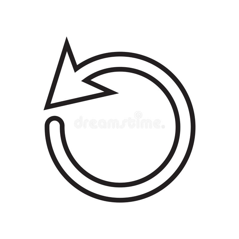 U Turn Icon Vector Sign and Symbol Isolated on White Background Stock ...