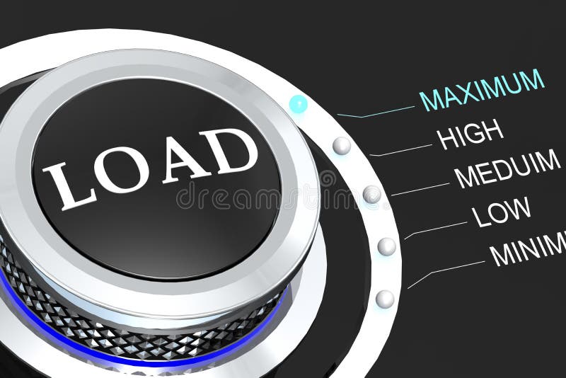 Turn the Knob To Maximum for Load Level Stock Illustration ...