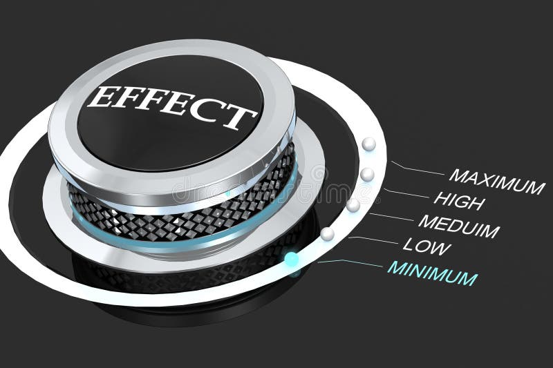 Turn the Knob To Minimum for Effect Level Stock Illustration ...