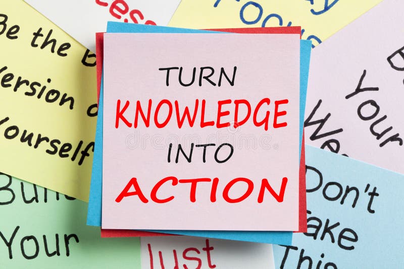 Turn Knowledge into Action Concept Stock Photo - Image of development ... Turn Knowledge into Action Concept Stock Photo - Image of development ...