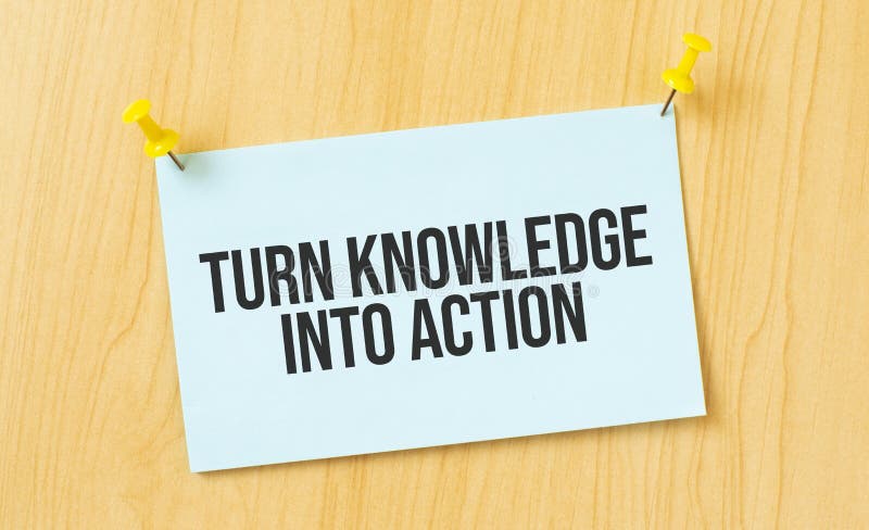 Knowledge Action Education Turn Success Business Concept Learn Stock ...