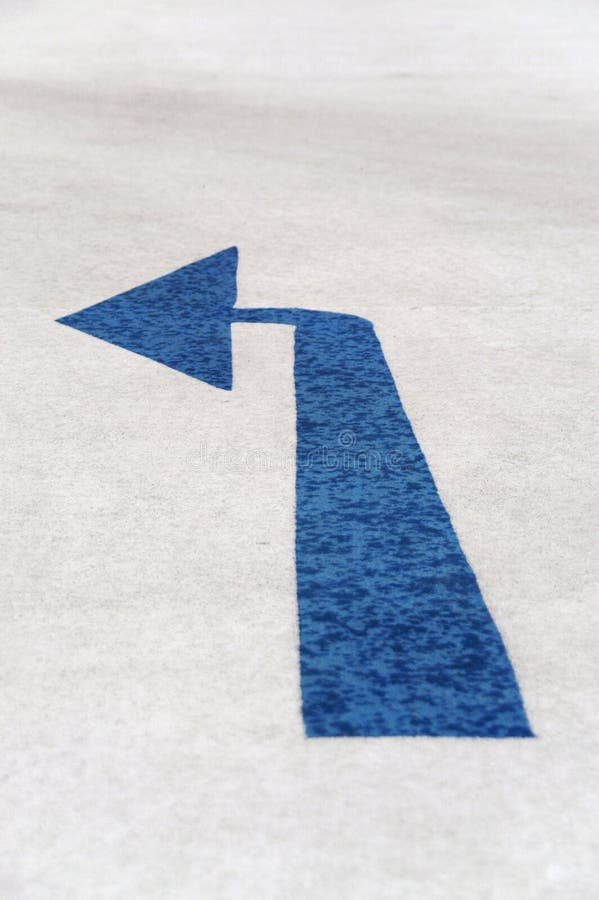 Turn left arrow stock image. Image of single, marking - 11375225