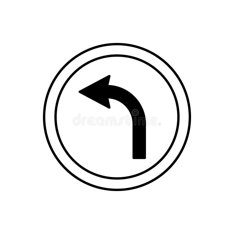 Turn Left Arrow Traffic Signal Icon Vector Stock Vector - Illustration ...