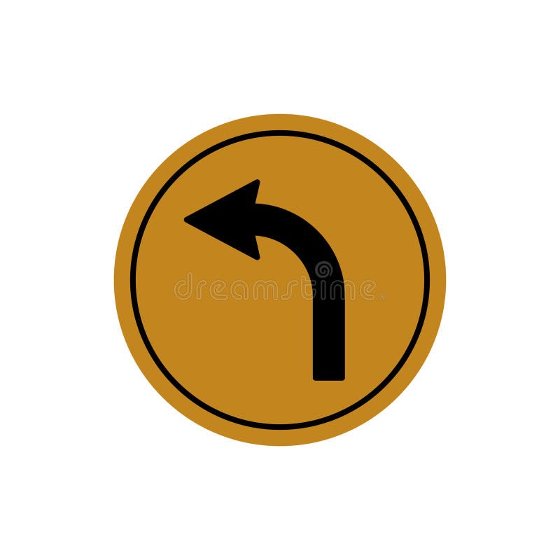 Turn Left Arrow Traffic Signal Icon Vector Stock Vector - Illustration ...