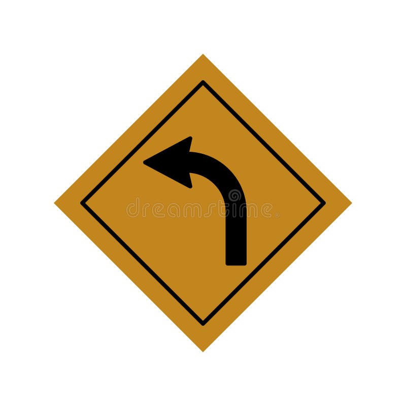 Turn Left Arrow Traffic Signal Icon Vector Stock Vector - Illustration ...