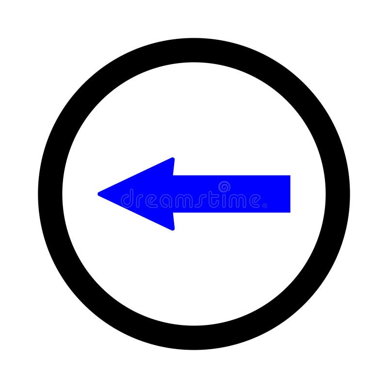 Turn left Icon stock vector. Illustration of arrow, icon - 234705904