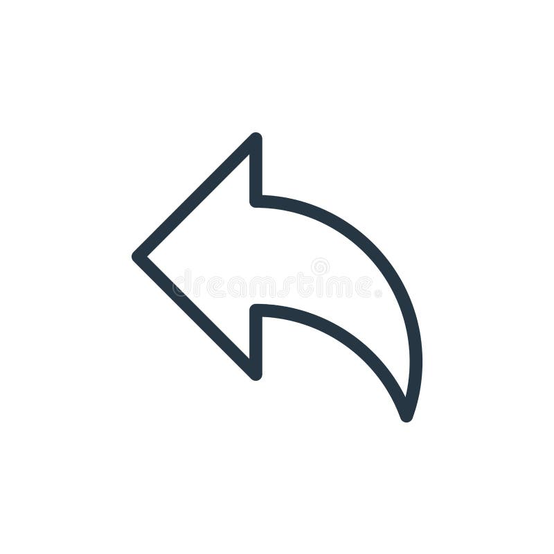 Turn Left Icon Vector from Arrows Concept. Thin Line Illustration of ...
