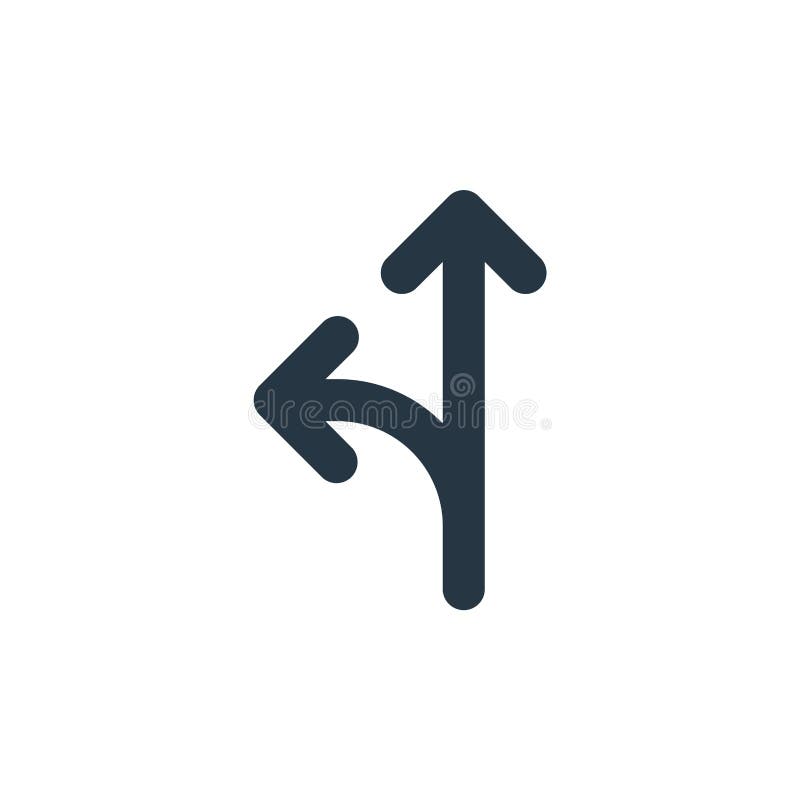 Turn Left Icon Vector from Arrows Concept. Thin Line Illustration of ...