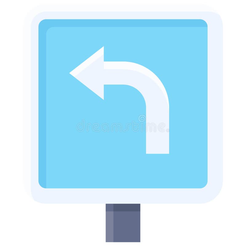 Turn Left Sign Icon, Parking Lot Related Vector Stock Vector ...