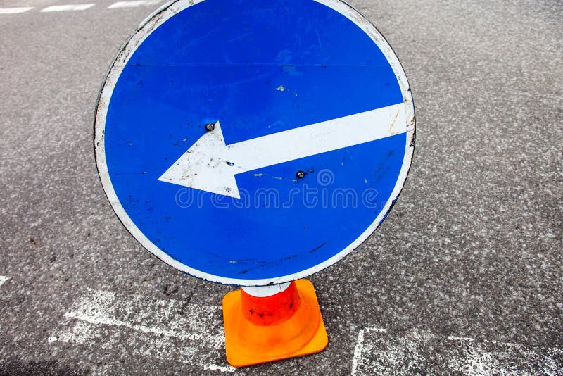 Turn left sign stock photo. Image of attention, proceed - 60479872
