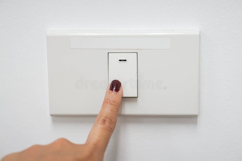 Turn the light off stock image. Image of green, hand - 77481867