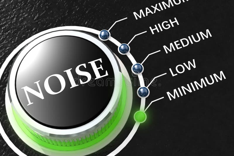Turn the Noise Knob To Minimum Level Stock Illustration - Illustration ...