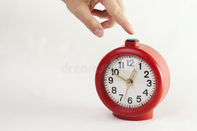 Turn off the alarm clock stock photo. Image of clock - 85890142